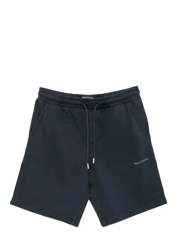 Marc O'polo Logo Print Drawstring Shorts - Blue