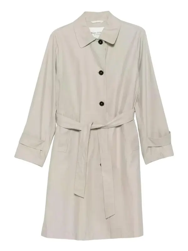 Marc O'polo Belted Single-breasted Coat - Neutrals