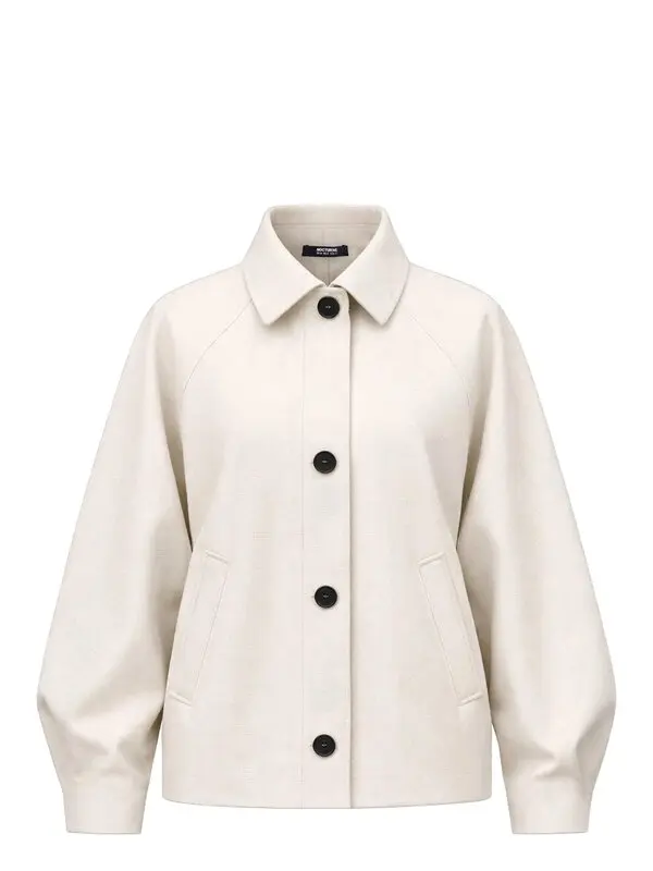 NOCTURNE Cropped Batwing Jacket - White