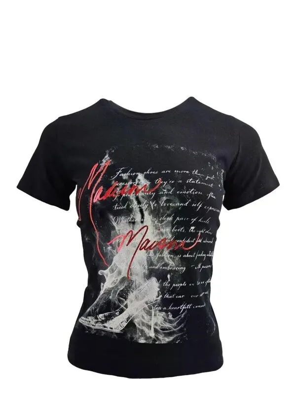 MADISON MAISON Graphic Print T-shirt - Black