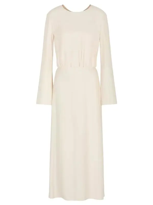 Giorgio Armani Flared-sleeve Midi Dress - Neutrals
