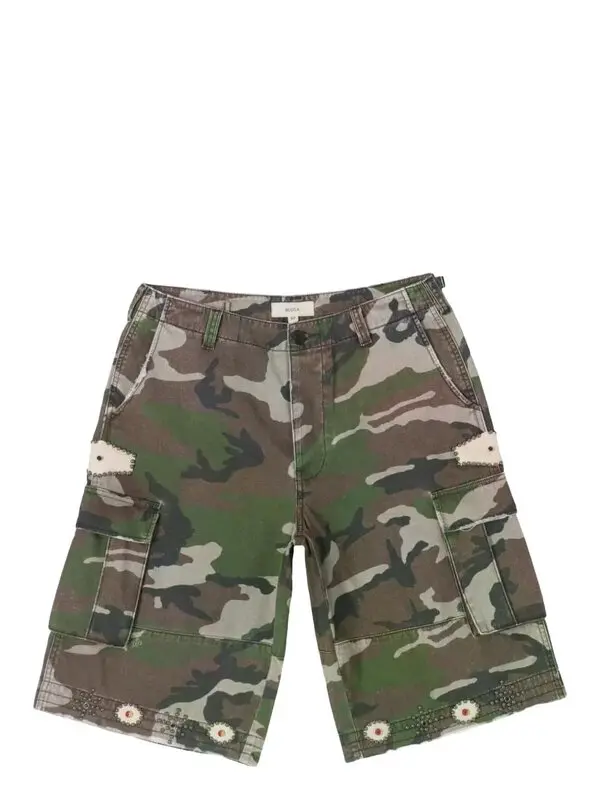 BLDG4 Sophia Grand Stud-embellished Cargo Shorts - Multicolour