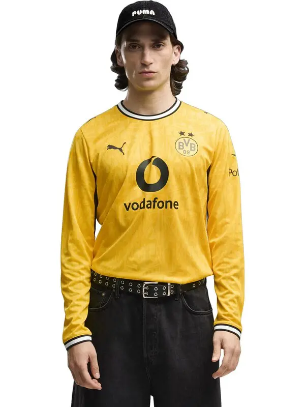 PUMA Borussia Dortmund Home Long Sleeve Soccer Jersey - Yellow