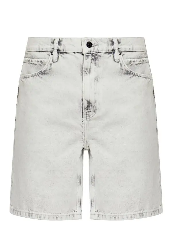ALLSAINTS Lenny Straight Leg Denim Shorts - Grey