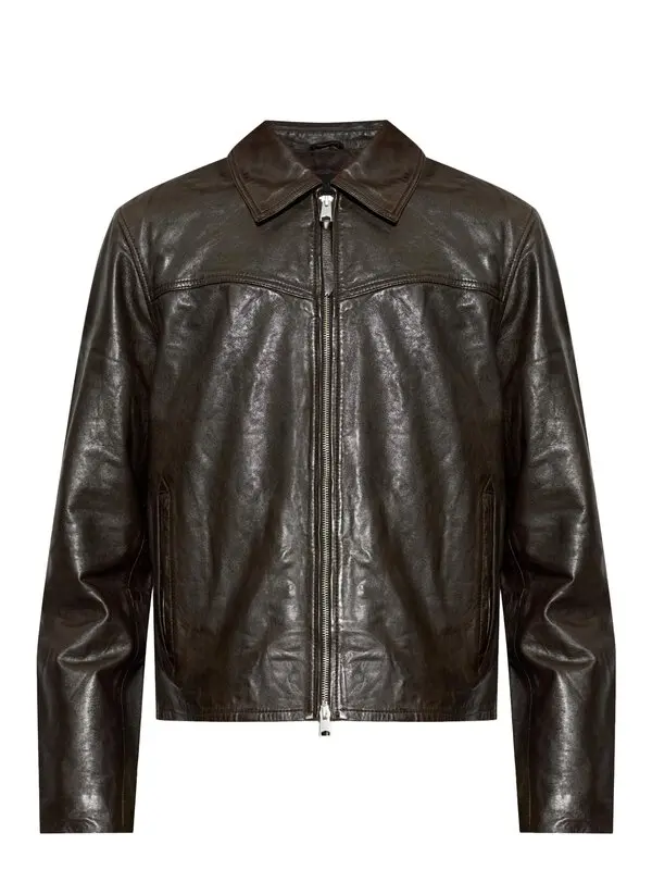 ALLSAINTS Tune Leather Jacket - Brown