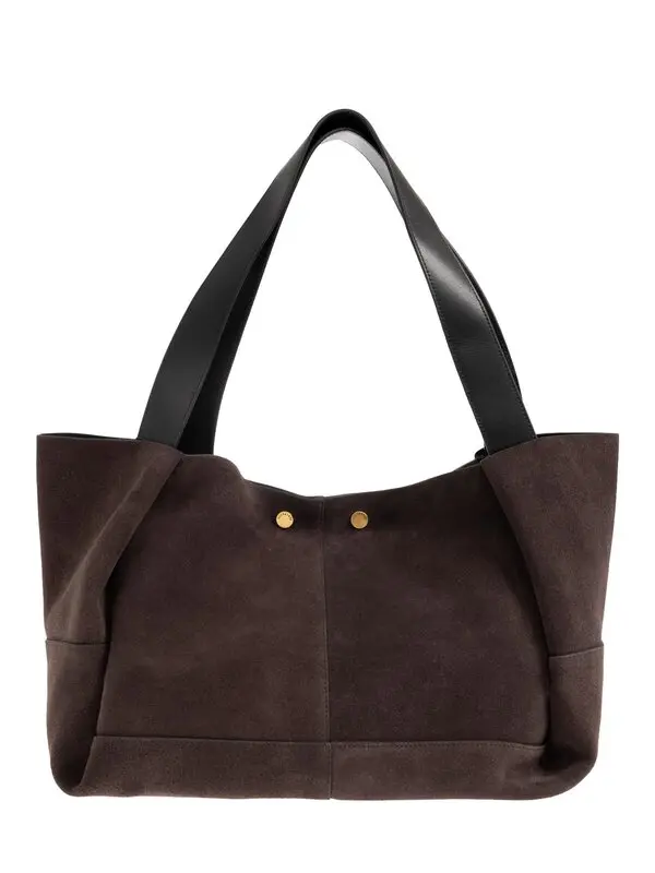ALLSAINTS Rosalie Nubuck Leather Shopper Bag - Brown