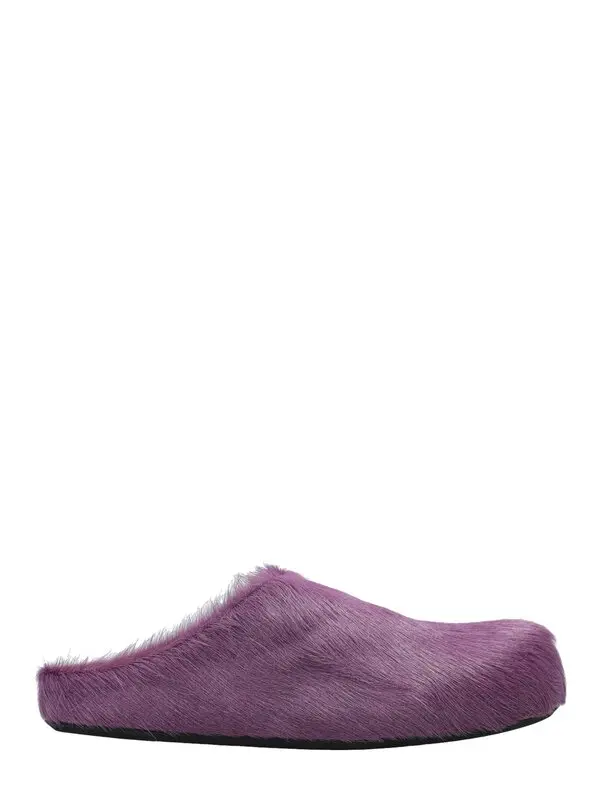 Marni Fur Slides - Purple