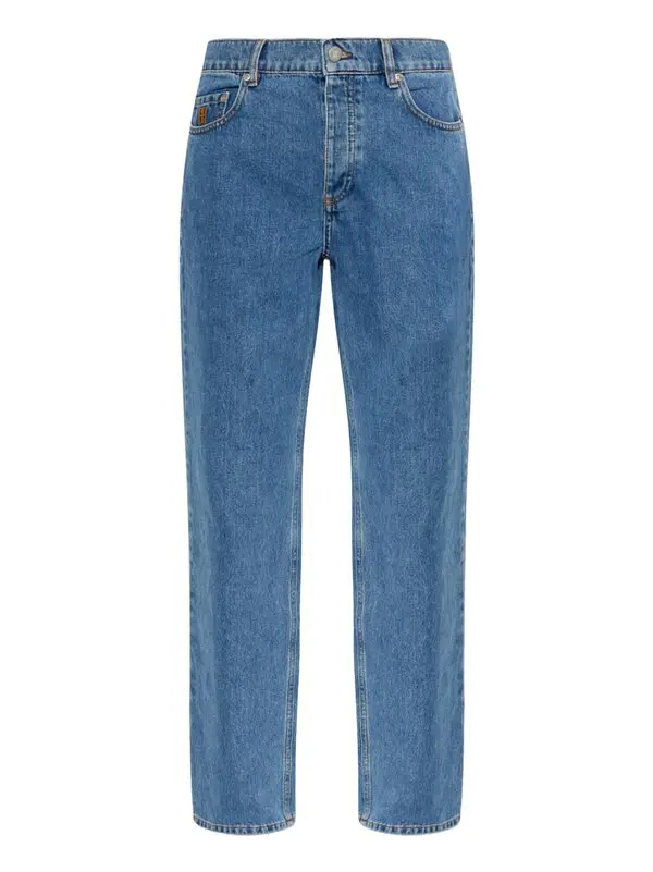 BY MALENE BIRGER Chicago" Straight Leg Jeans In Medium Wash Denim - Blue