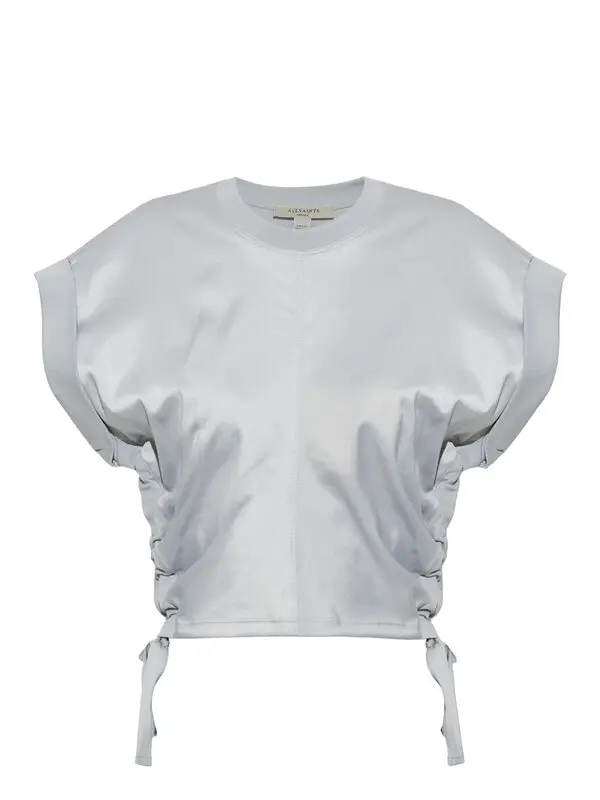 ALLSAINTS Mira" Cropped Top With Adjustable Side Ruching - Blue