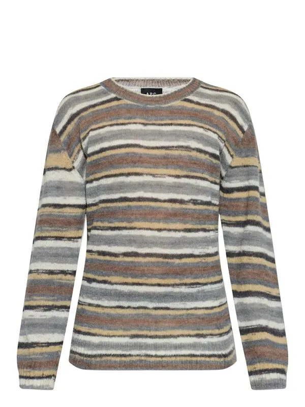 A.p.c. Striped Pattern Crew Neck Sweater - Multicolour