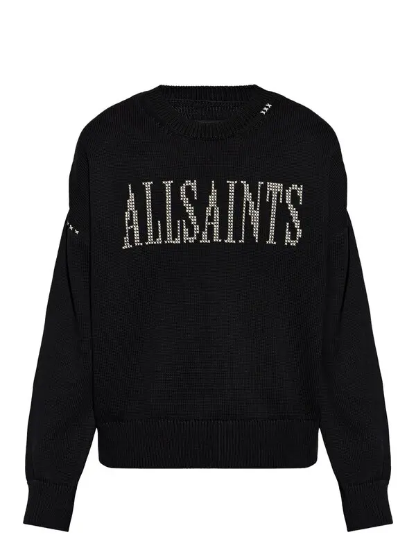ALLSAINTS Crossed" Knit Sweater - Black