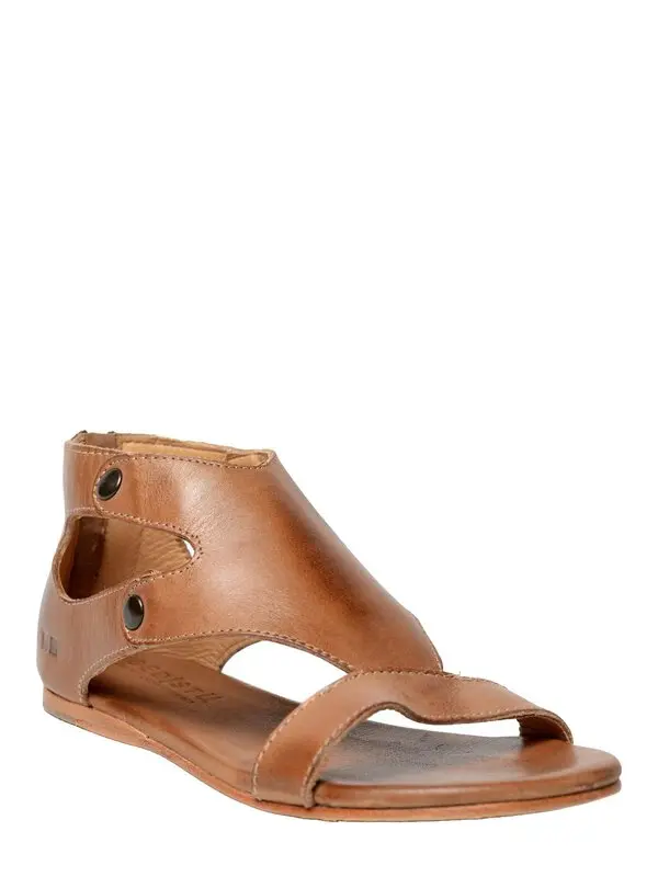 Bed Stu Soto Flat Sandals - Tan Rustic Leather