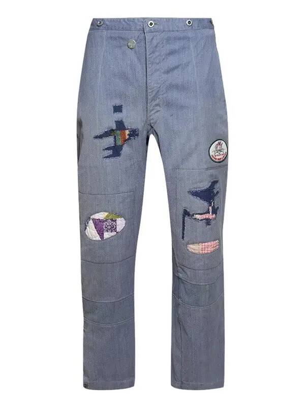 BETTER WITH AGE Belmond Buckle-back Trousers - Blue