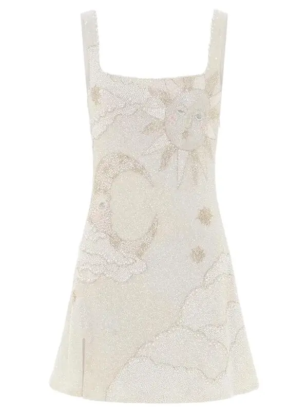 CLIO PEPPIATT Embellished Mini Dress - Ivory