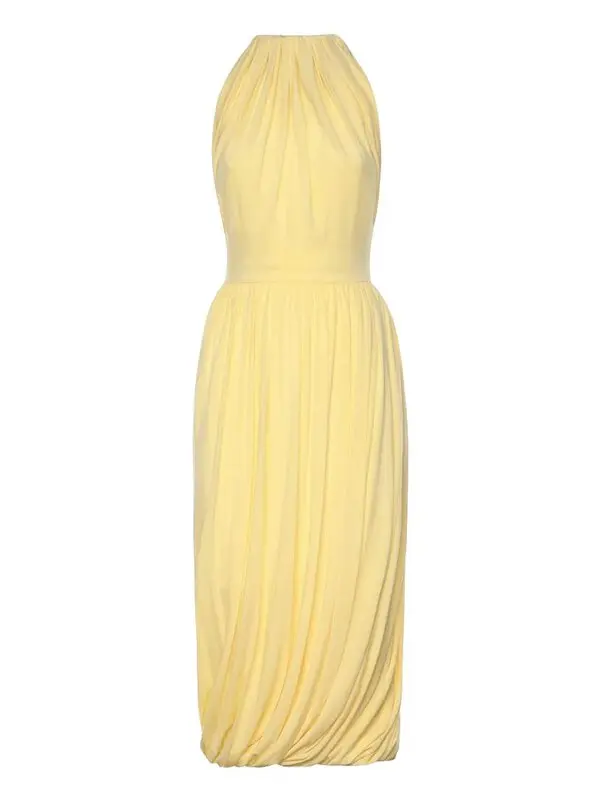 Alaïa Twisted Midi Dress - Yellow