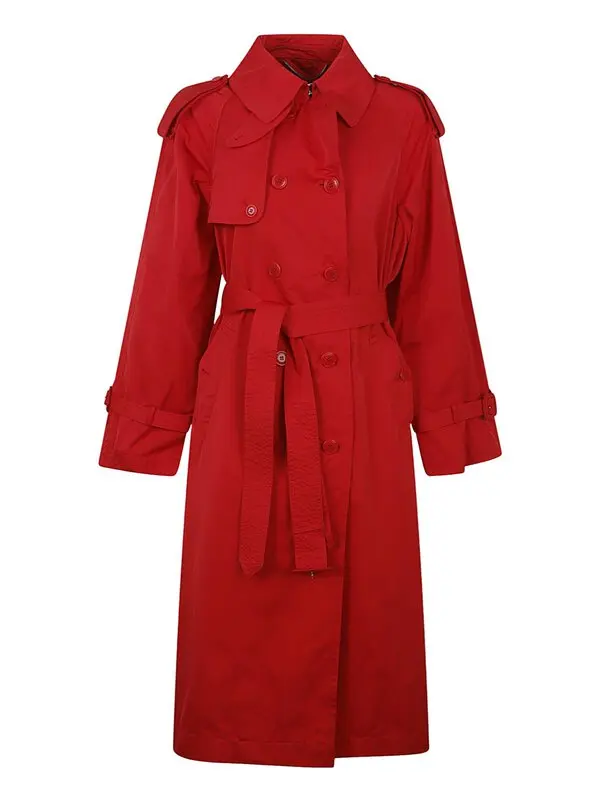 Ermanno Scervino Belted Double-breasted Coat - Red