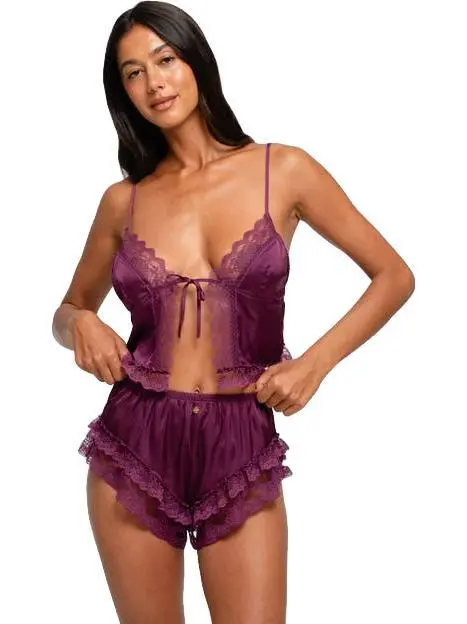 ONE EMPIRE Kaia Camisole And Shorts Set - Purple