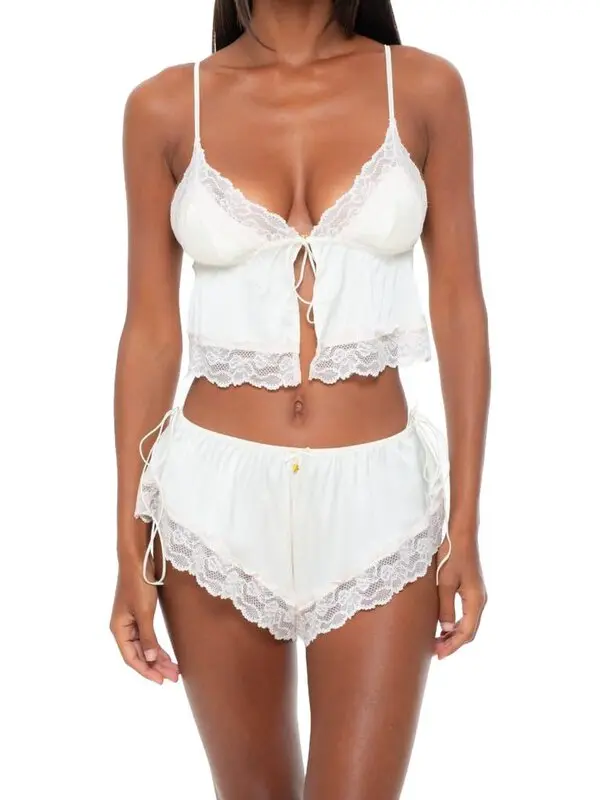 ONE EMPIRE Luma Champagne Cami Short Set - Beige