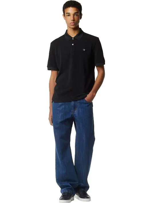 Mcm Diamond Patch Piqué Polo - Black