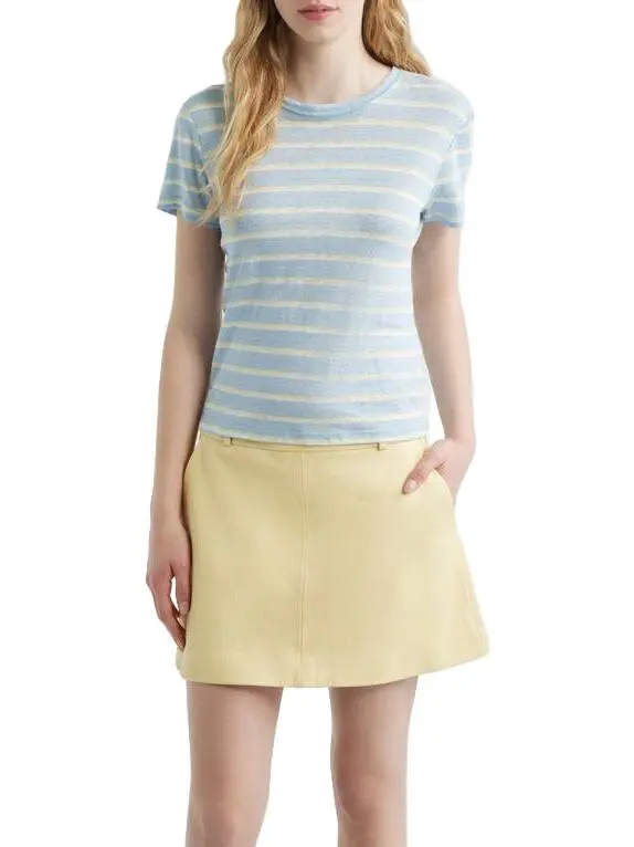 FRAME Striped Baby Tee - Chambray Blue Multi