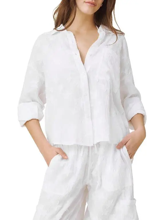 Splendid Caprice Star Button-up Shirt - White