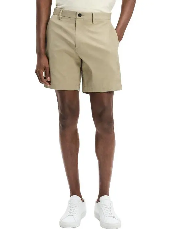 Theory Slim-straight Stretch Shorts - Bark