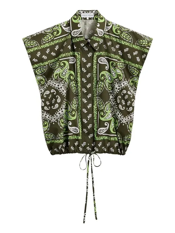 Scanlan Theodore Parachute Cotton Bandana Shirt - Army