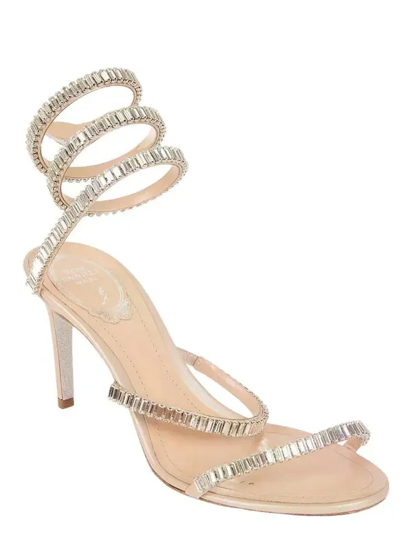 Rene Caovilla Cleo Crystal-embellished Sandals - Neutrals