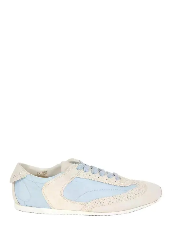 Ermanno Scervino Brogue-detail Scalloped Sneakers - Blue