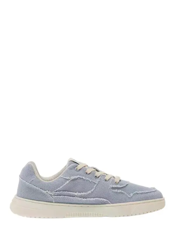 BAREBARICS Zing Denim Frayed-edge Panelled Sneakers - Blue