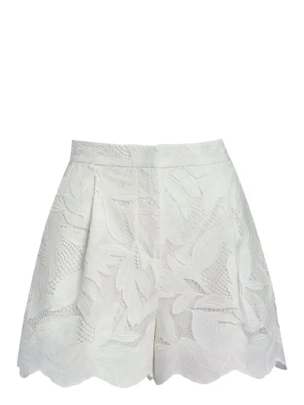 Erdem Floral Cutwork Shorts - White
