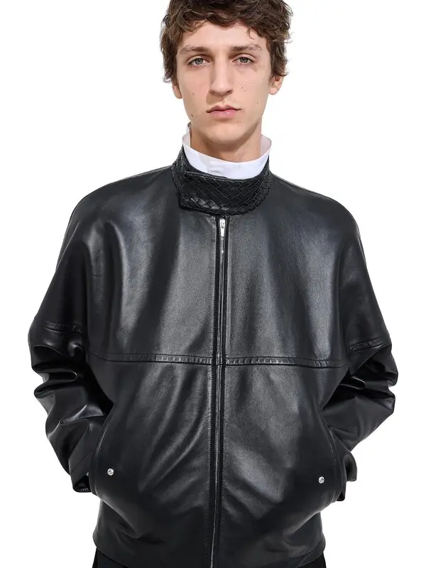 Bottega Veneta Leather Jacket - Double Black