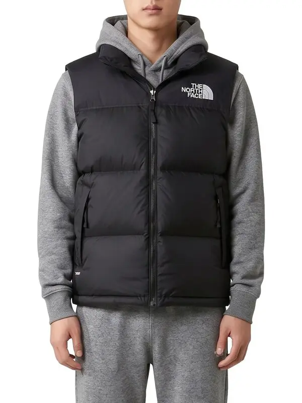 The North Face 1996 Retro Nuptse Padded Nylon Vest With Logo - Black