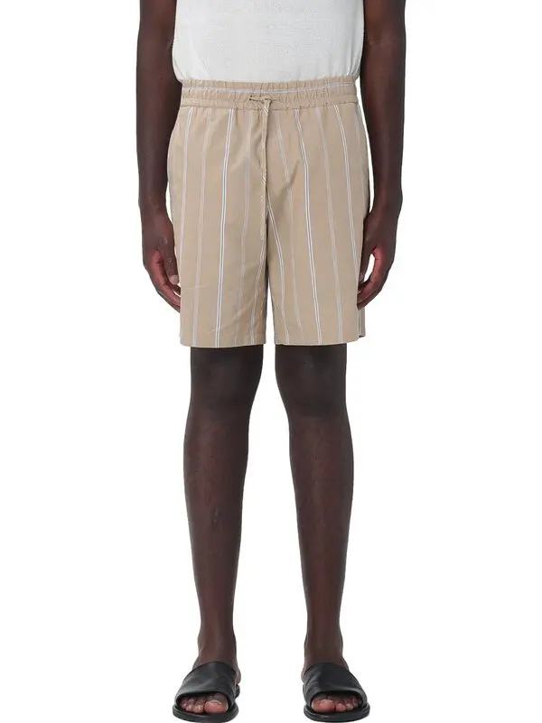 PAOLO PECORA Striped Drawstring Shorts - Beige