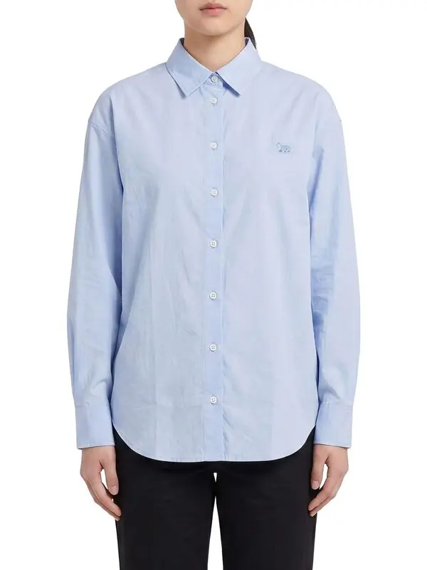 Maison Kitsuné Classic Cotton Poplin Shirt - Blue