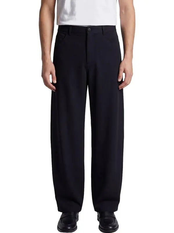 COOR Cotton Wideleg Trousers - Black