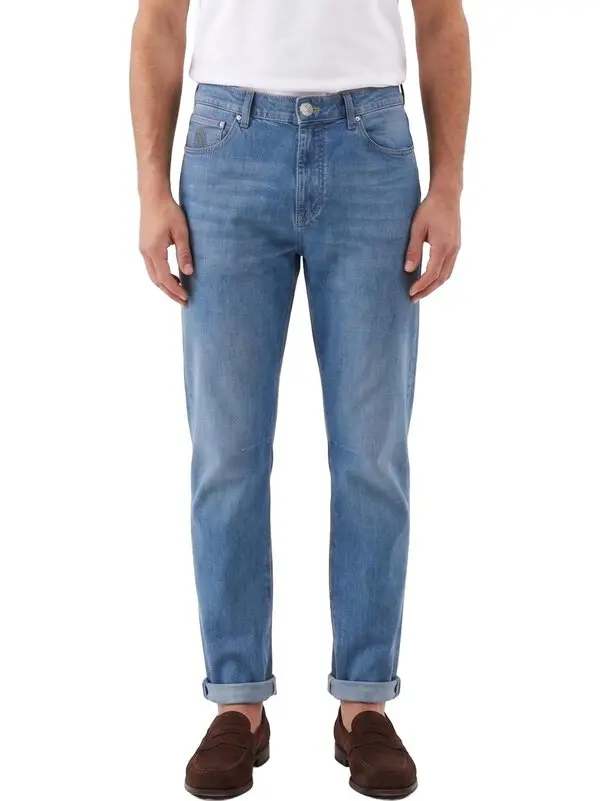 Brunello Cucinelli Cotton Straight Jeans - Denim