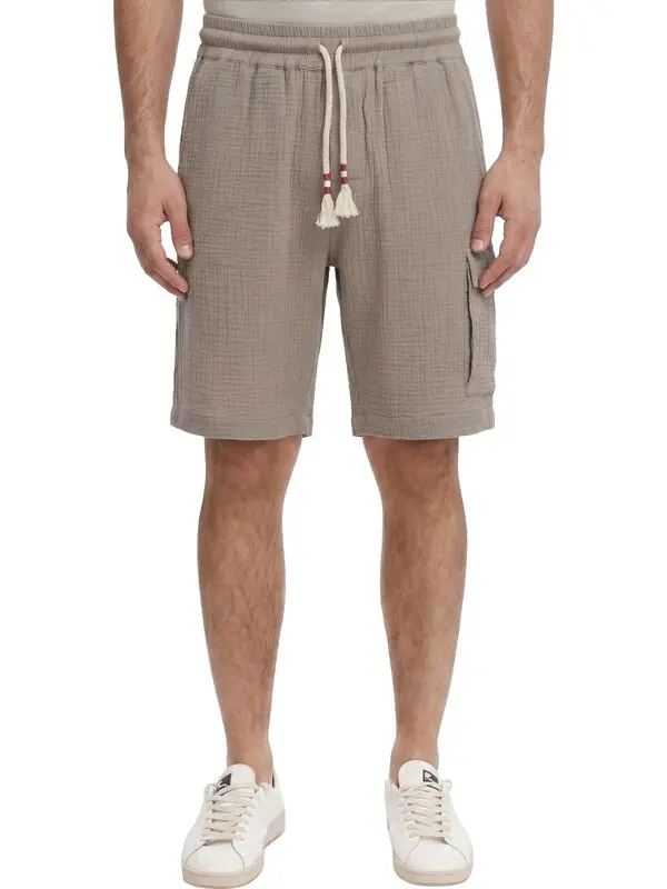 MC2 SAINT BARTH Cotton Cargo Shorts - Beige