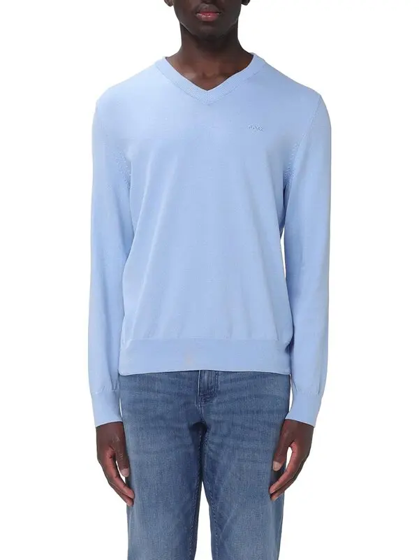 BOSS V-neck Sweater - Gnawed Blue