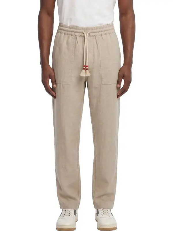 MC2 SAINT BARTH Pure Linen Jogging Trousers - Beige
