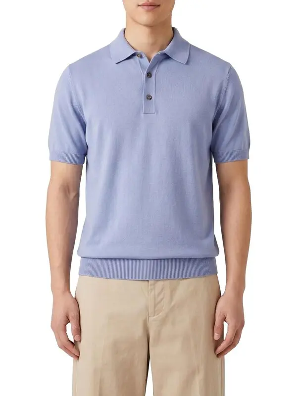 BOSS Knit Polo Shirt - Blue 1