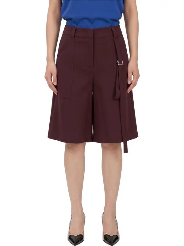 Patrizia Pepe Tailored Crêpe Shorts - Brown