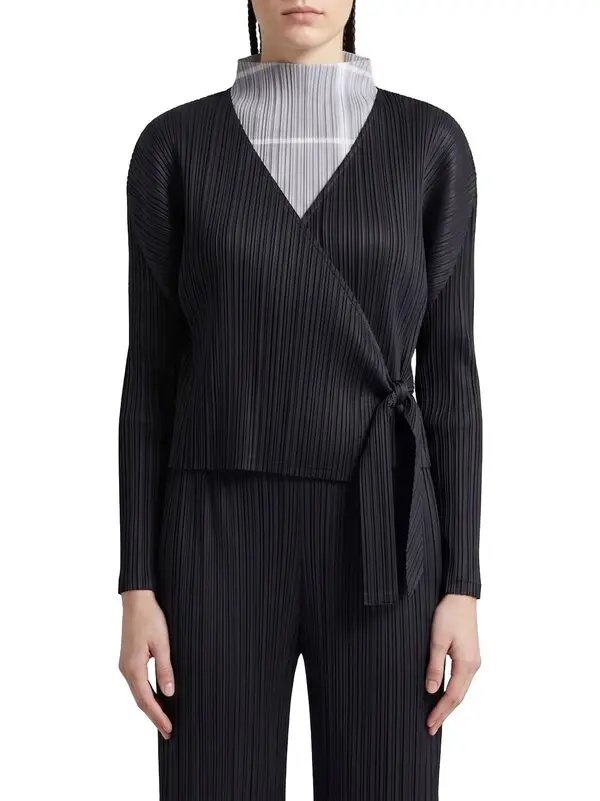 Issey Miyake Wrap Top - Black