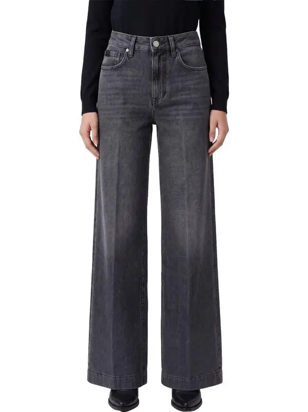 Jacob Cohen Wash Wide Leg Jeans - Black