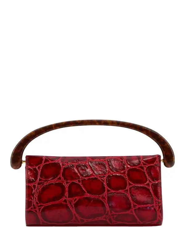 Dries Van Noten Croc Effect Handbag - Red