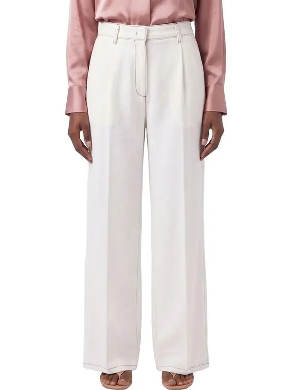 Patrizia Pepe Wide Leg Jeans - White