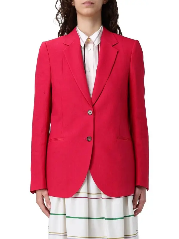 Paul Smith Single Breasted Linen Blazer - Red