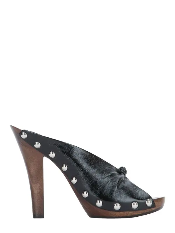Phoebe Philo Heeled Clogs - Black