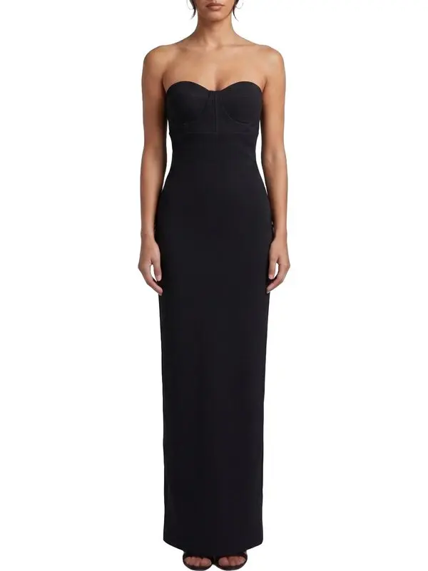 Solace London Long Evening Dress - Black