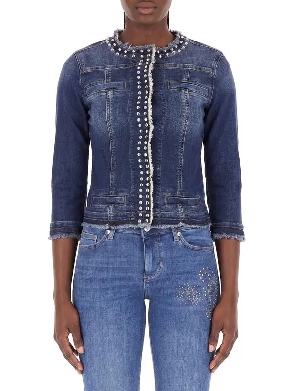 Liu Jo Embellished Denim Jacket - Blue
